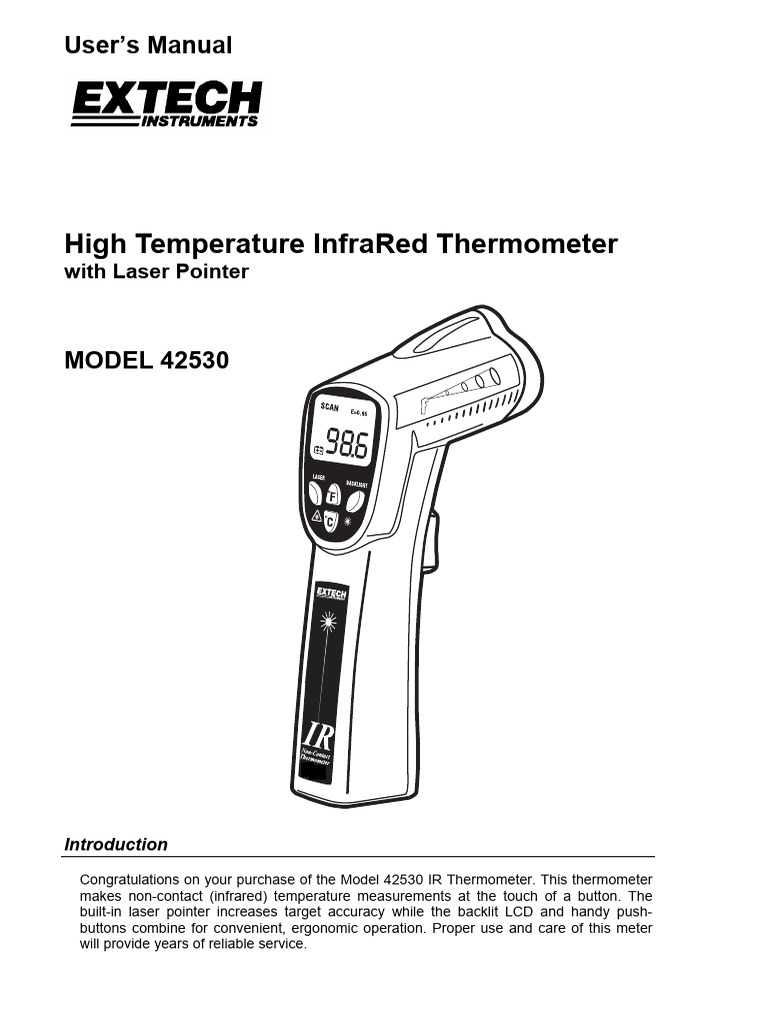Termometro IR Extech Instruments | PDF | Metrology