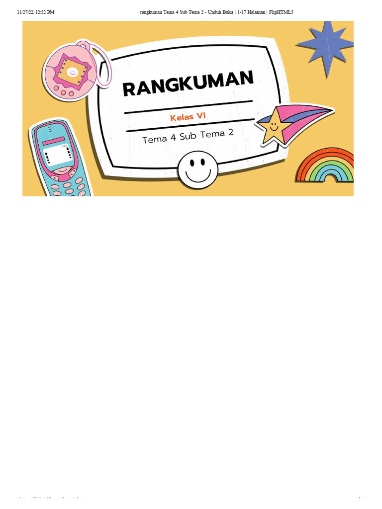 Rangkuman Tema 4 Sub Tema 2 - Unduh Buku - 1-17 Halaman - FlipHTML5 | PDF