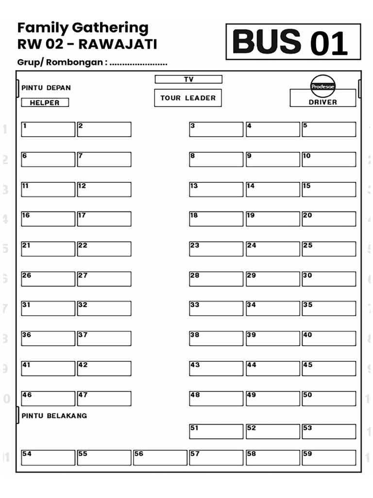 Denah Bus Seat 59 | PDF