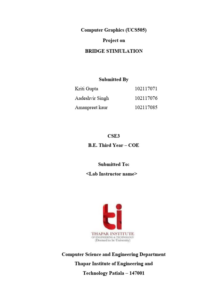 Bridge Simulation Project | PDF | Computer Graphics | Rendering (Computer Graphics)