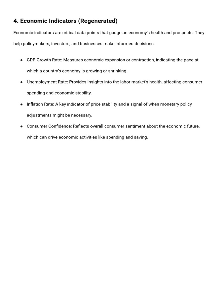 Key Economic Indicators Explained | PDF | Business | Finance & Money ...