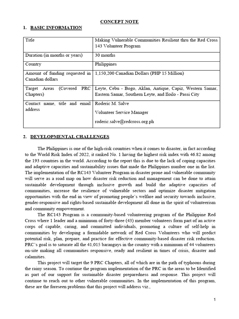 Concept Note Template CRC - VS Office - Updated 14june23 | PDF ...