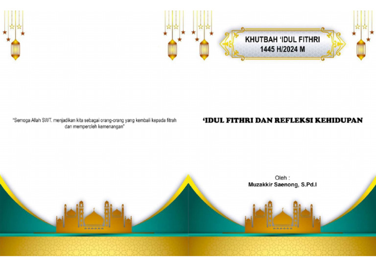 Cover Khutbah 'Id | PDF