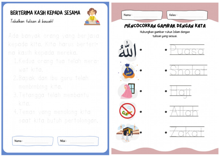 LKPD Kelas 1 Meminta Maaf | PDF