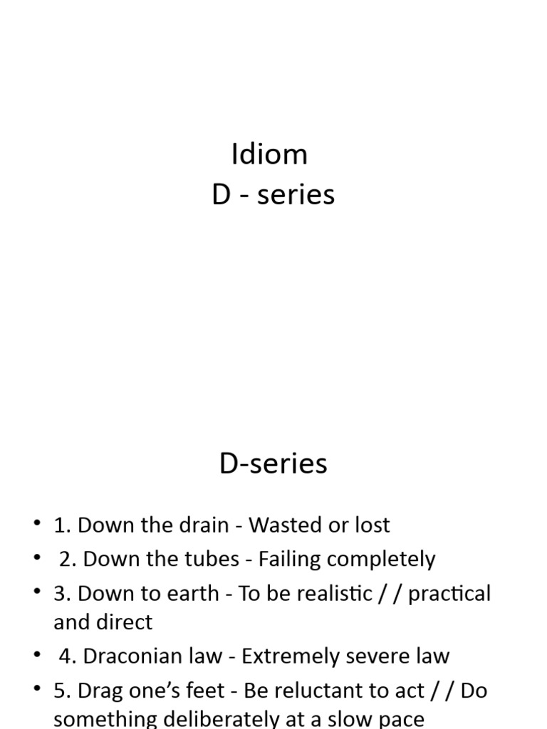 Idiom D-Series | PDF