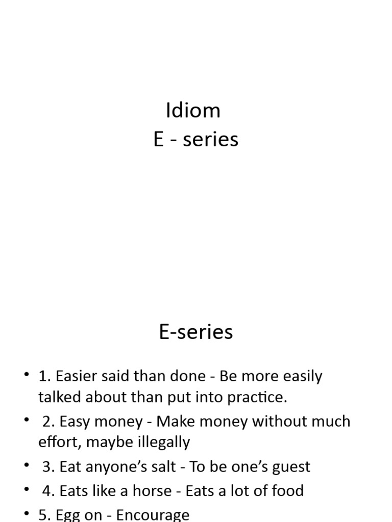 Idiom E-Series | PDF