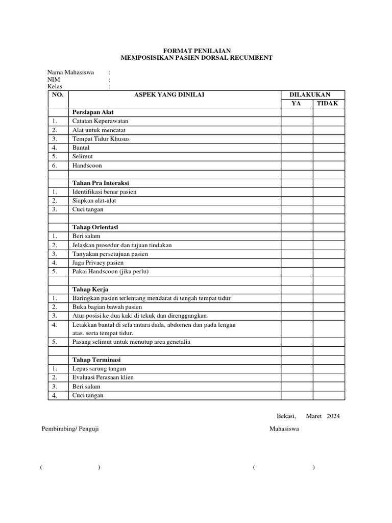 Posisi Pasien Kepdas | PDF