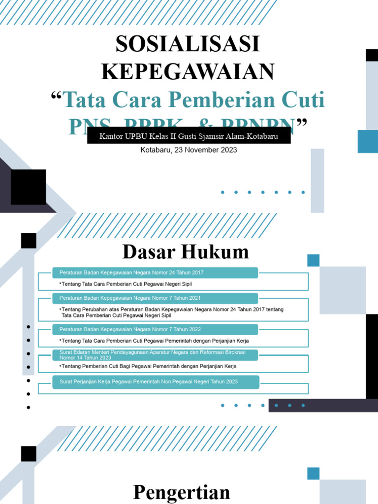 Tata Cara Cuti PNS, PPPK, & PPNPN | PDF