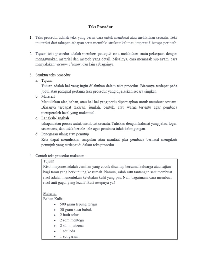 Teks Prosedur | PDF