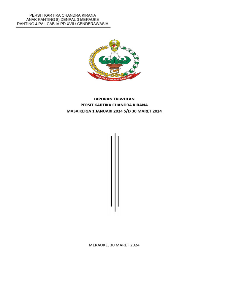 Laporan Persit TW I 2024 | PDF | Ilmu Sosial | Sains & Matematika