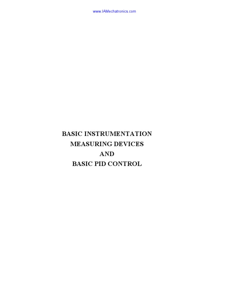 Instrumentation and Control Basics | PDF | Pressure Measurement ...