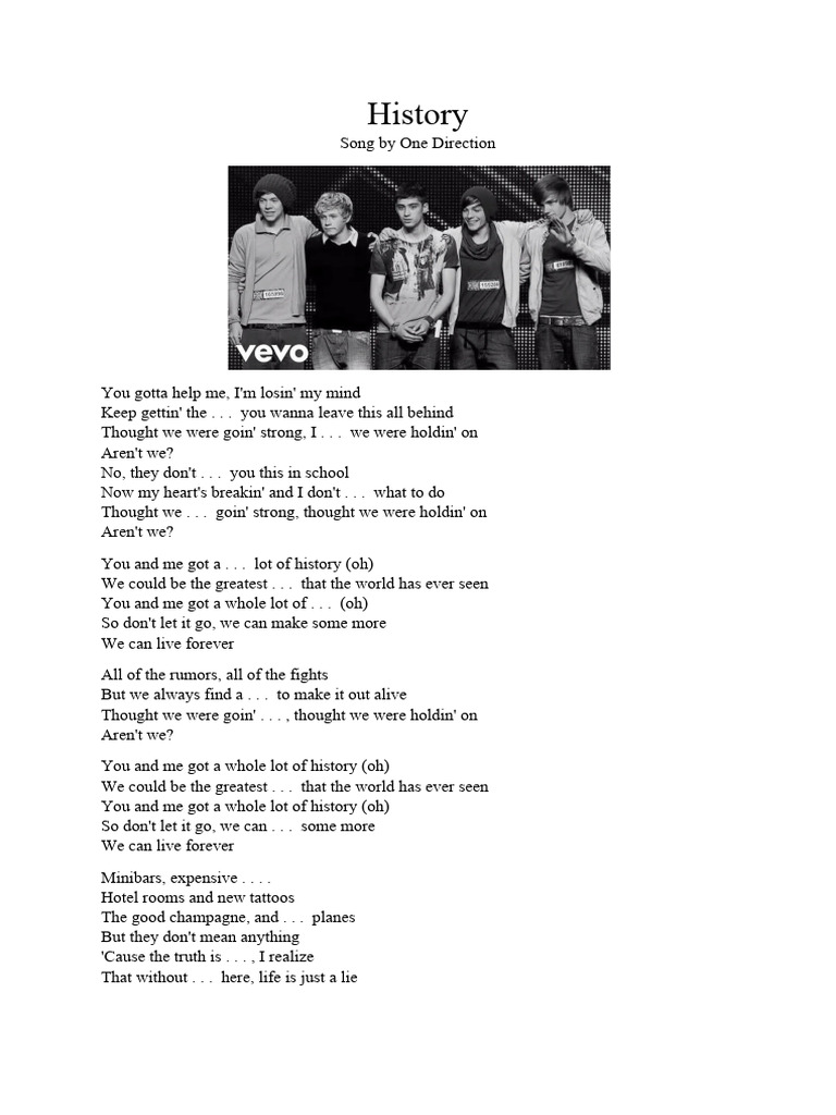 Lyrics History One Direction | PDF