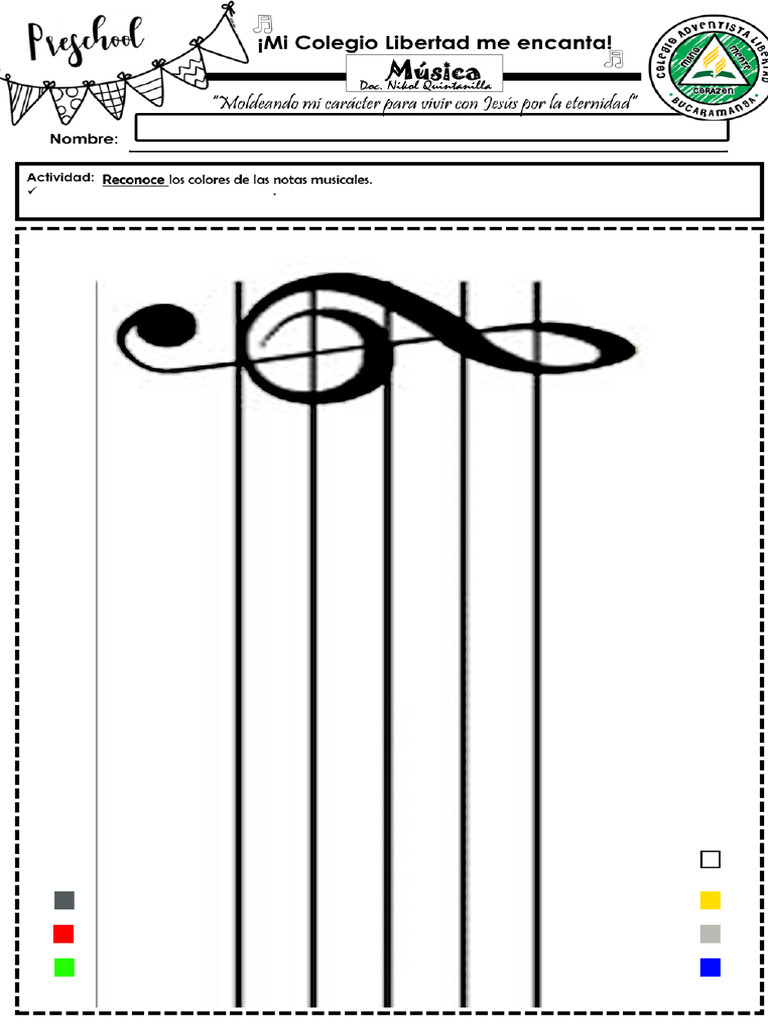 Colores Notas Musicales | PDF