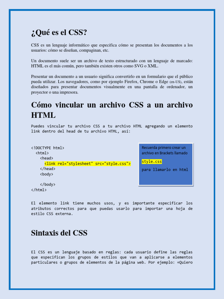Qué Es El CSS | PDF | HTML | Desarrollo de software