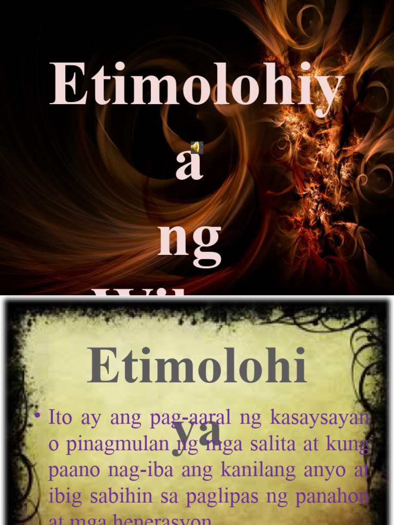 ETiMOLOHiYA NG WiKANG FiLiPiNO | PDF