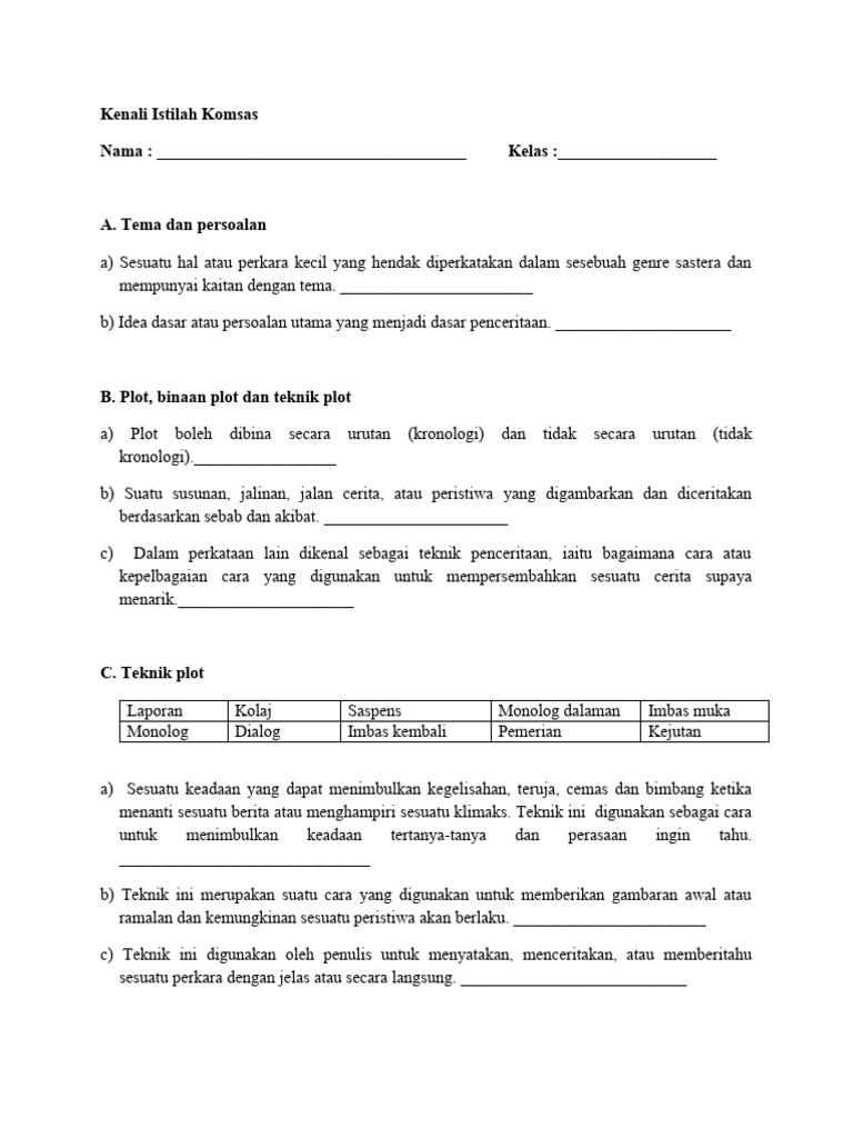 Kenali Istilah Komsas | PDF Kenali Istilah Komsas | PDF