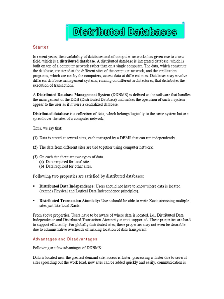 Aseem Kumar Patel - Distributed DataBase System | PDF | Databases | Client–Server Model