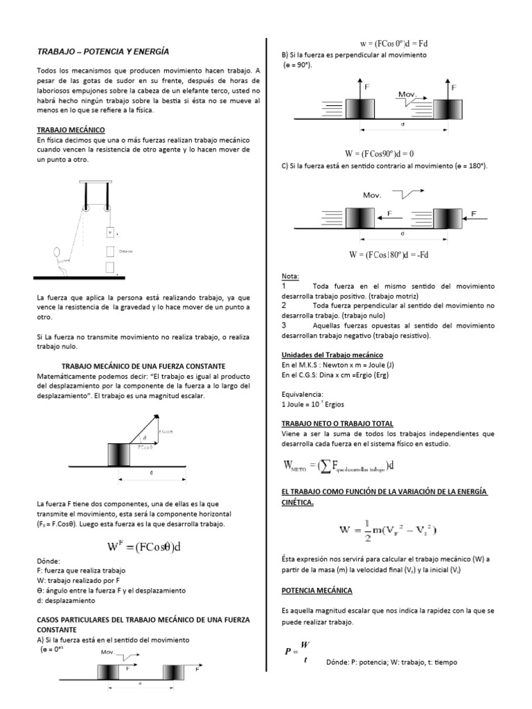 Trab Pot Energc3ada Pesquerc3ada3 | PDF | Vatio | Fuerza
