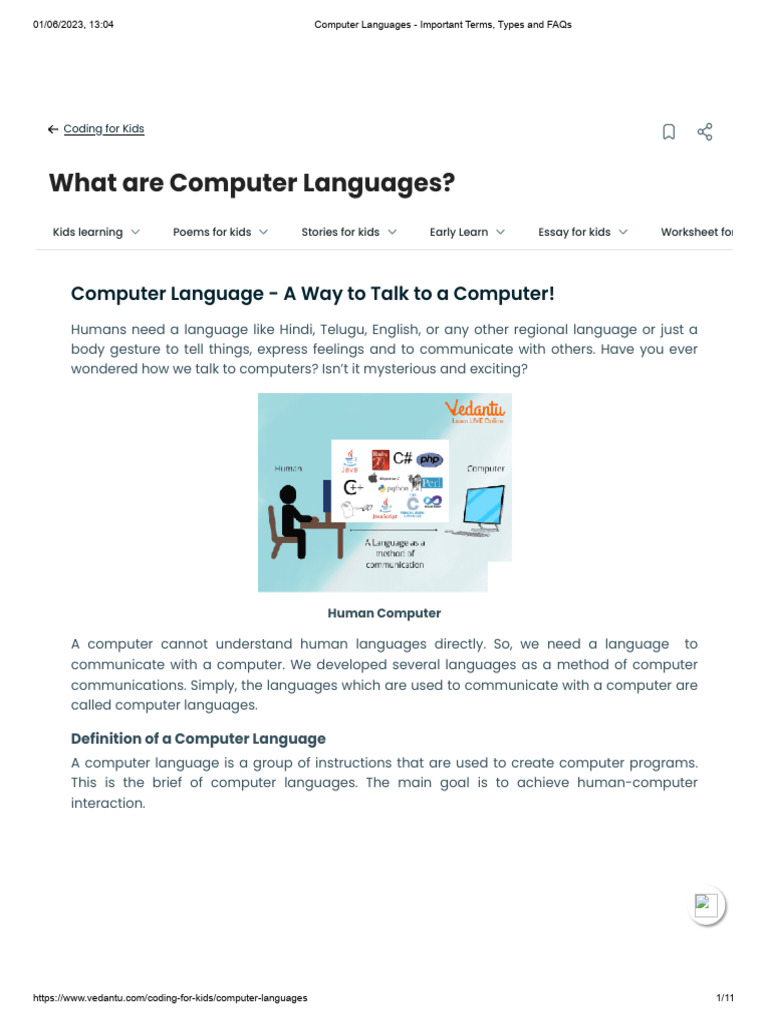 Computer Languages - Important Terms, Types and FAQs | Download Free PDF | Assembly Language ...
