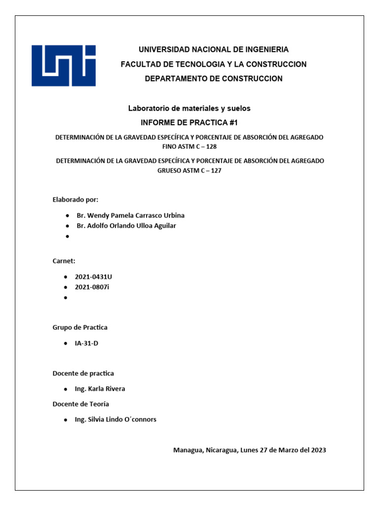 Gravedad Específica y Absorción de Agregados | PDF | Densidad | Hormigón