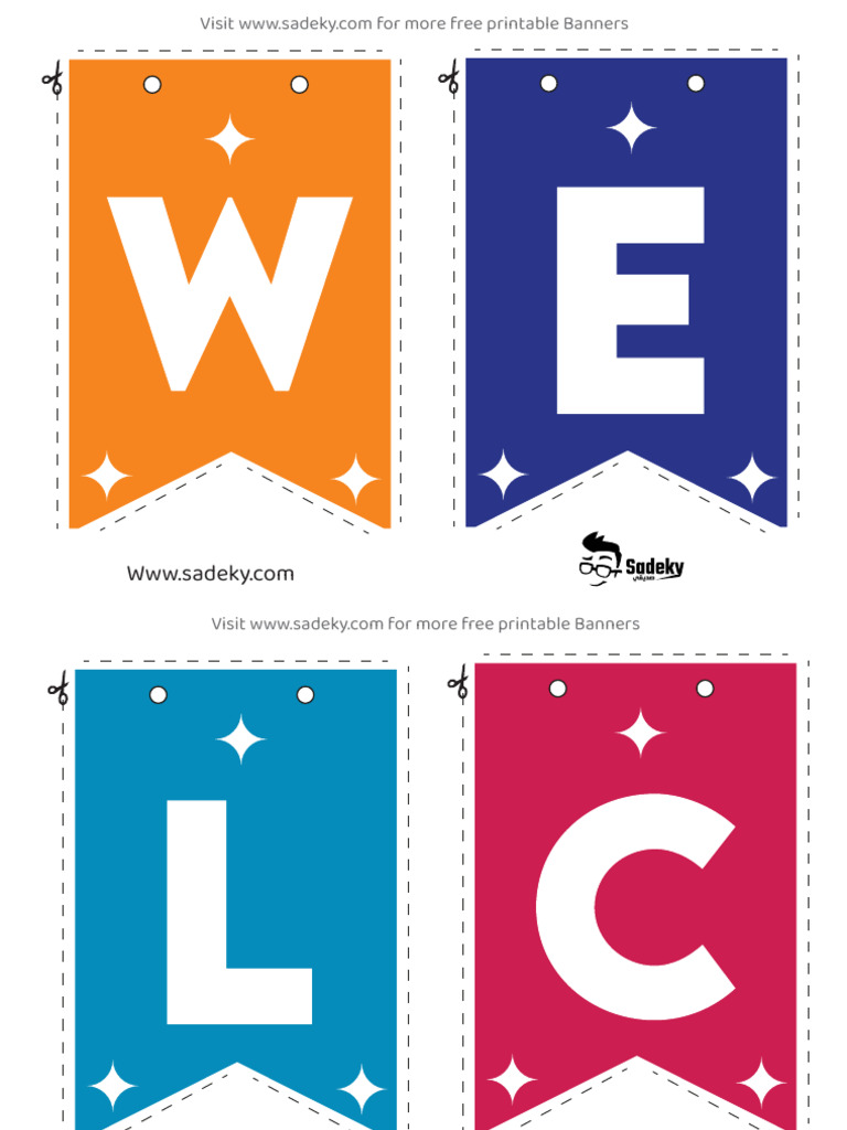 Free Printable Welcome Banner Bunting For Home or Classroom | PDF ...