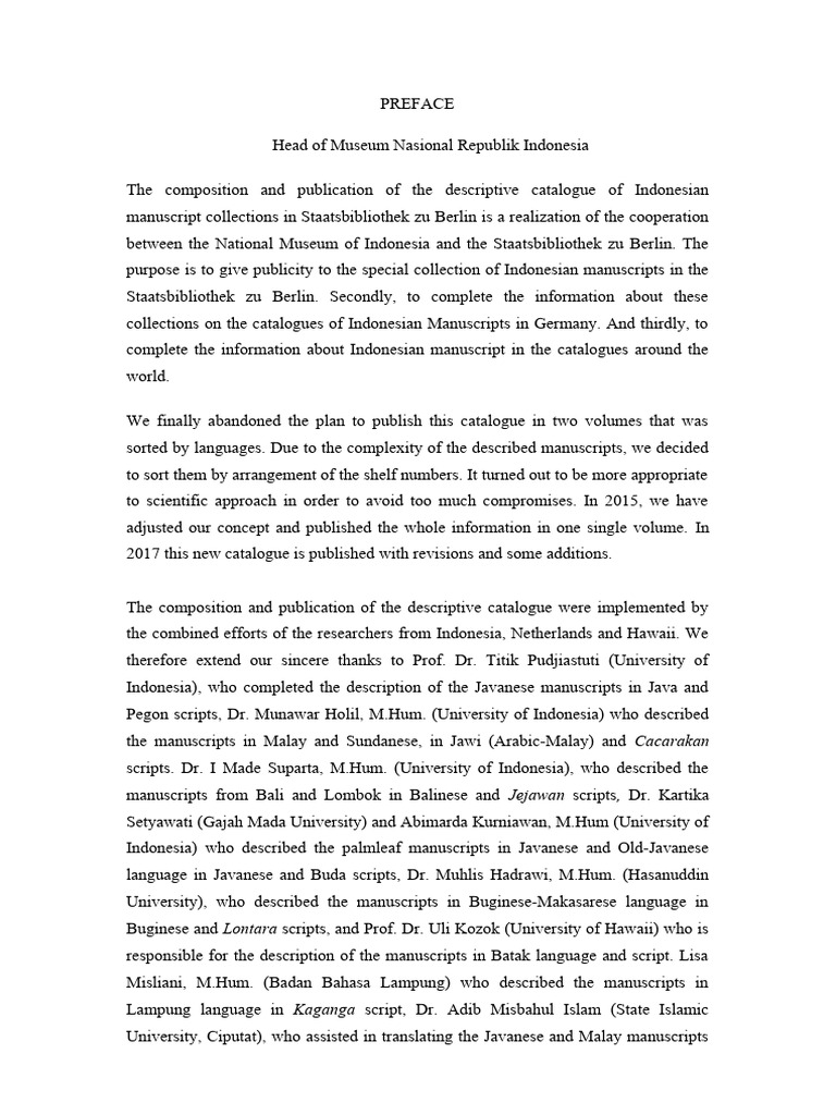 Preface (Prakata) Buku Tebitan | Download Free PDF | Indonesia | Linguistics