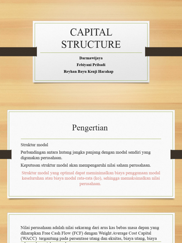 Capital Structure PPT-2 | PDF | Bisnis