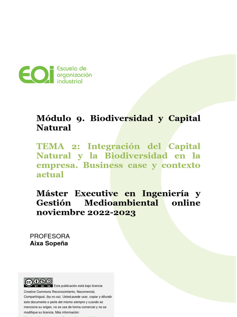 Tema 2 BB y Cap Nat | Descargar gratis PDF | Biodiversidad | Business