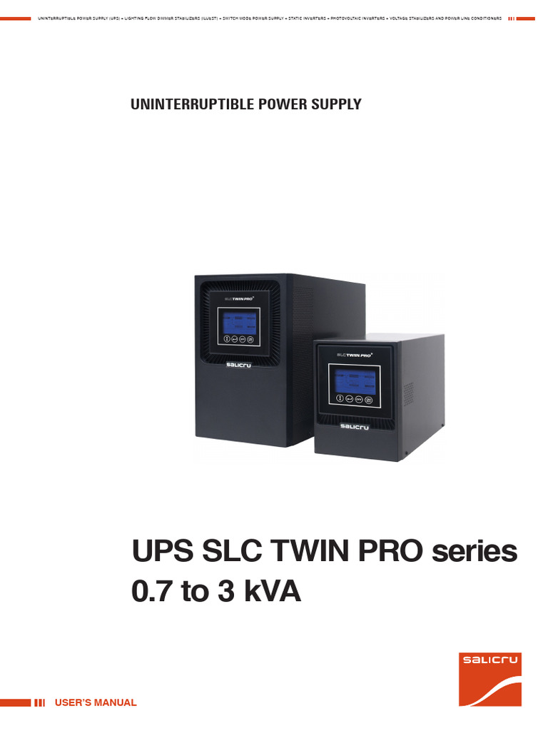 UPS Salicru SLC3000 | PDF | Power Supply | Ac Power Plugs And Sockets