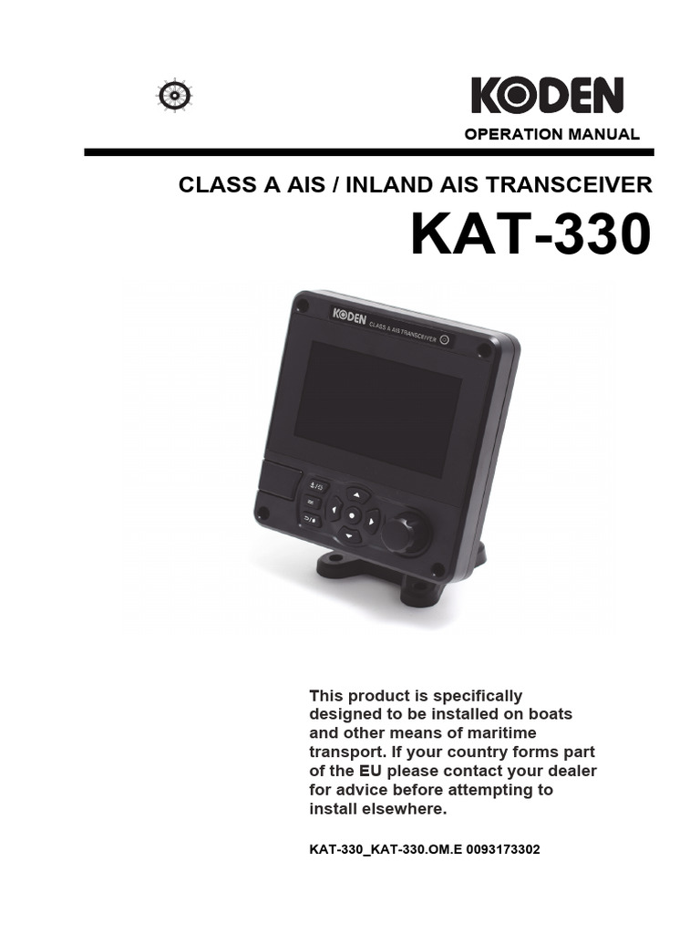 Koden Kat-330 | PDF | Telecommunications | Electronics