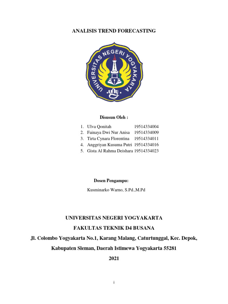 Analisis Trend Forecasting | PDF