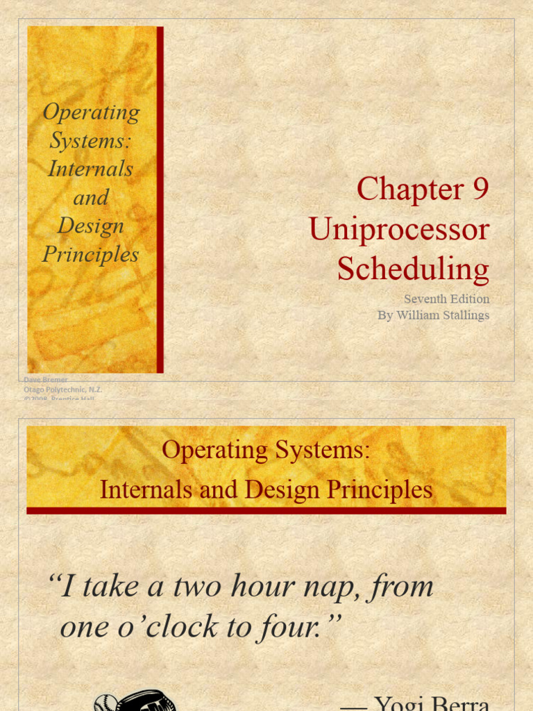 Chapter 9 Uniprocessor Scheduling | PDF | Scheduling (Computing) | Process (Computing)