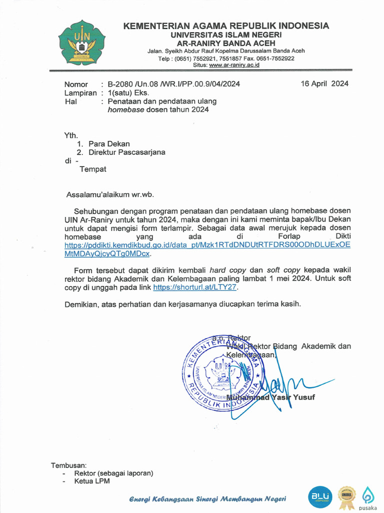 Permintaan Pengisiian Form Penataan Dan Pendataan Ulang Homebase Dosen ... Permintaan Pengisiian Form Penataan Dan Pendataan Ulang Homebase Dosen ...