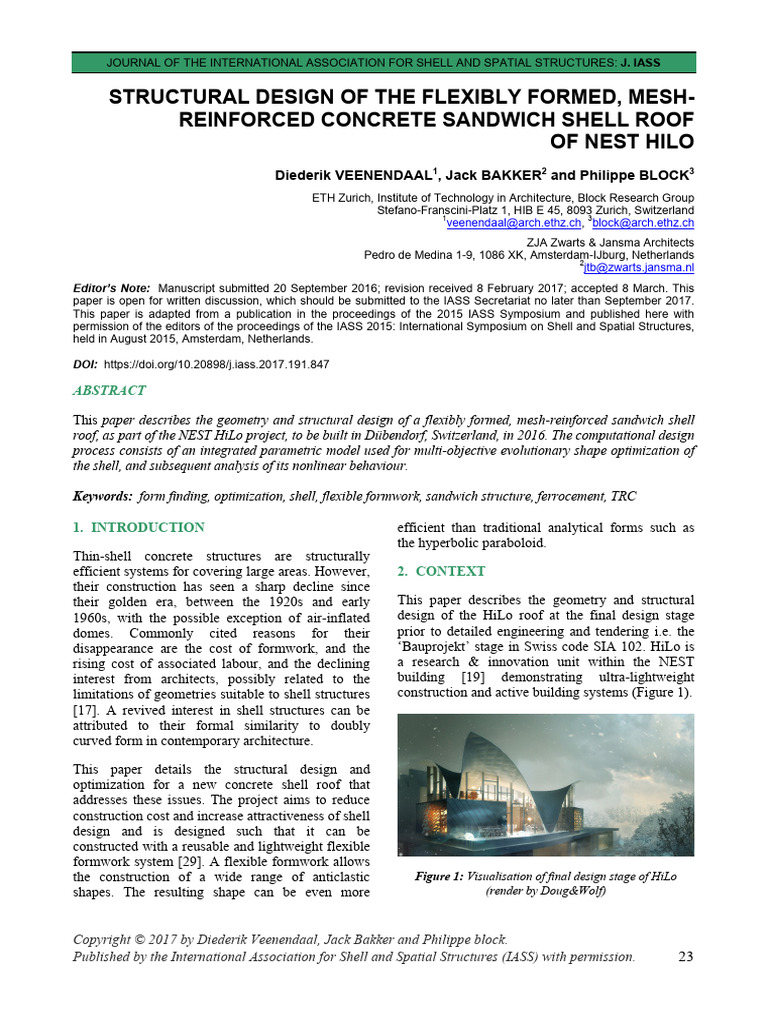 D. Veenedaal - Structural Design of the Flexibly Formed Mesh Reinforced ...