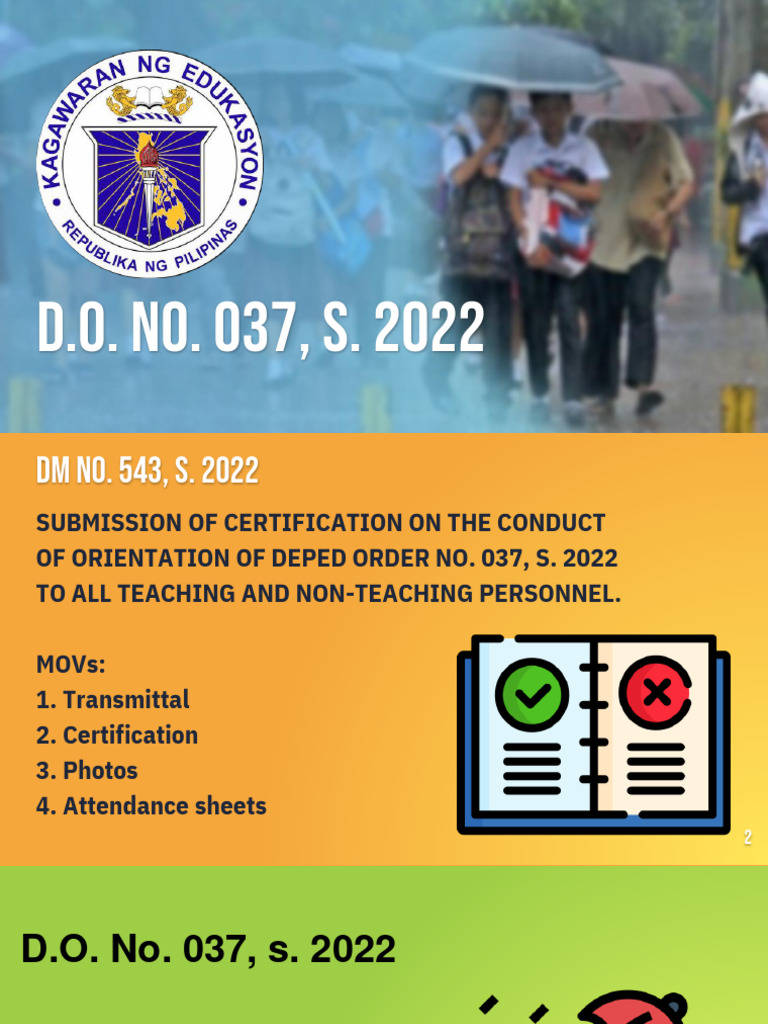 Deped Order No. 037 Series 2022 | PDF | Disasters | Natural Disasters