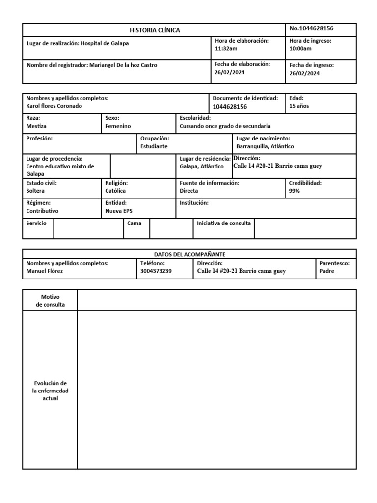 Historia | PDF | Medicina CLINICA | Enfermedades y trastornos