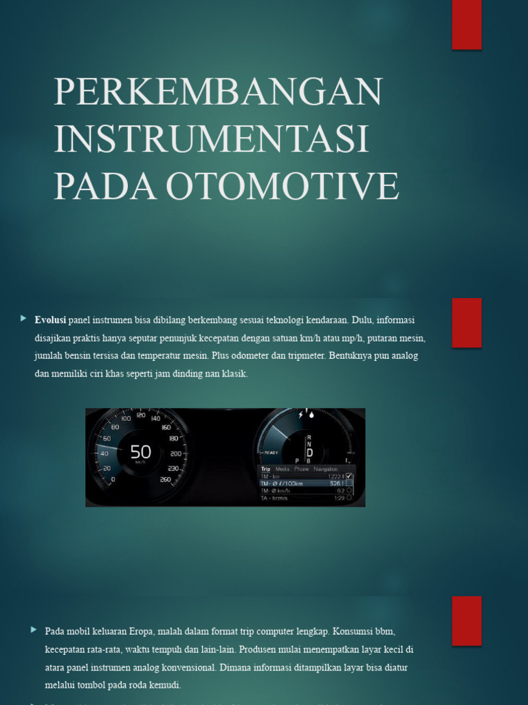 Evolusi Panel Instrumen Otomotif | PDF