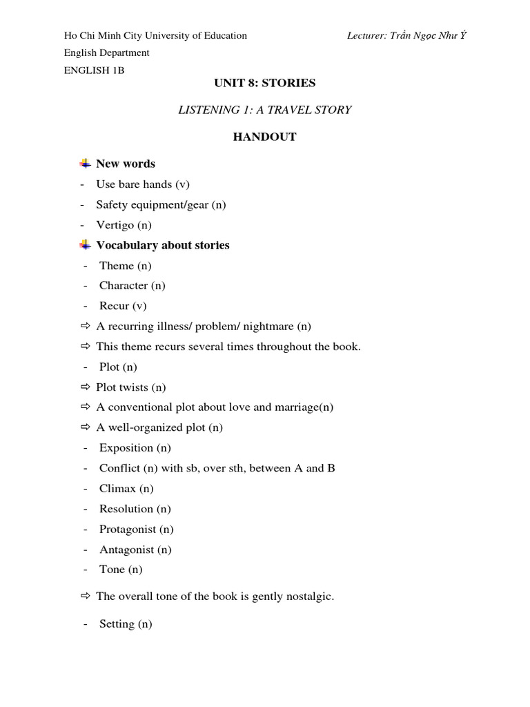 Unit 8 - Handout | PDF | Foreign Language Studies