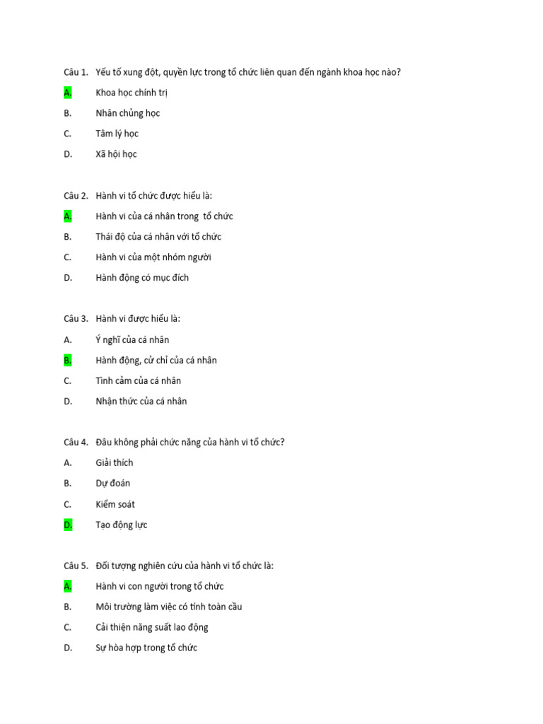 Hành VI T CH C | PDF