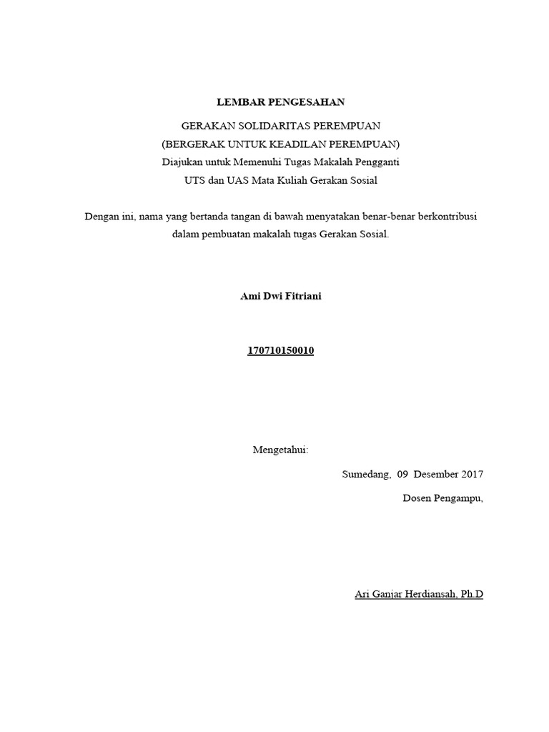 Lembar Pengesahan | PDF