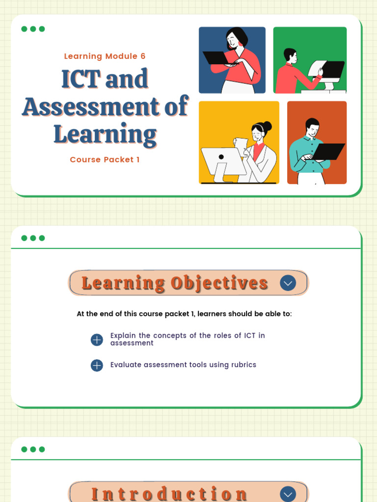 LM 6 CP 1 ICT and Assessment of Learning PPT Guide | PDF | Learning ...