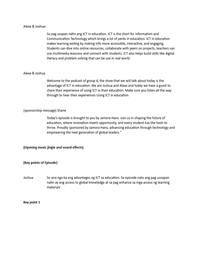 Podcast Record Script | PDF