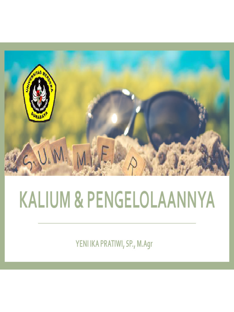 Siklus Kalium dalam Tanah dan Pengelolaannya | PDF
