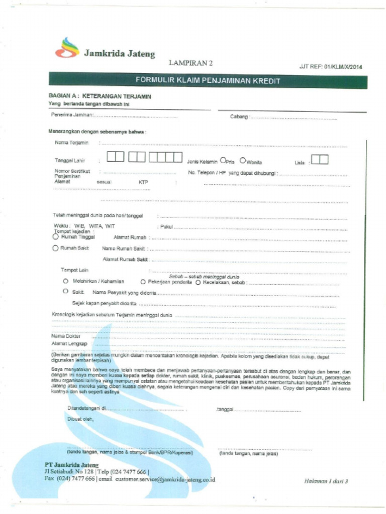 Form Klaim | PDF