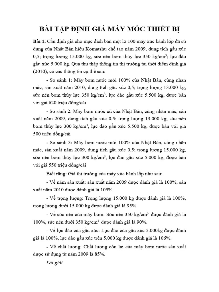 Bai Tap Dinh Gia MMTB | PDF