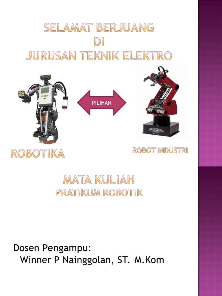 Slide Pertemuan 1 Pratikum Robotik | PDF