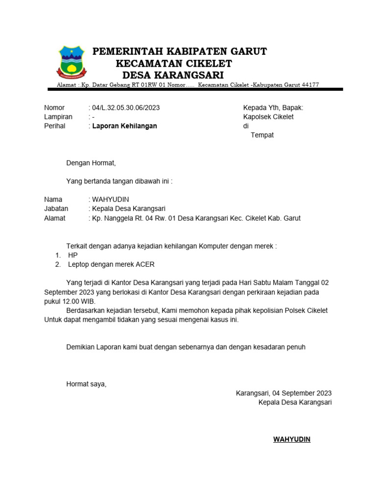 Kop Surat | PDF