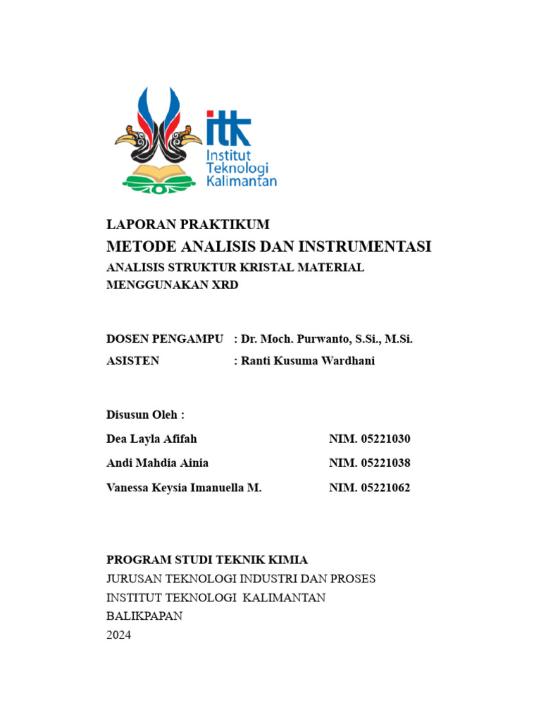 Analisis Struktur Kristal TiO2 dan Karbon Aktif dengan XRD | PDF