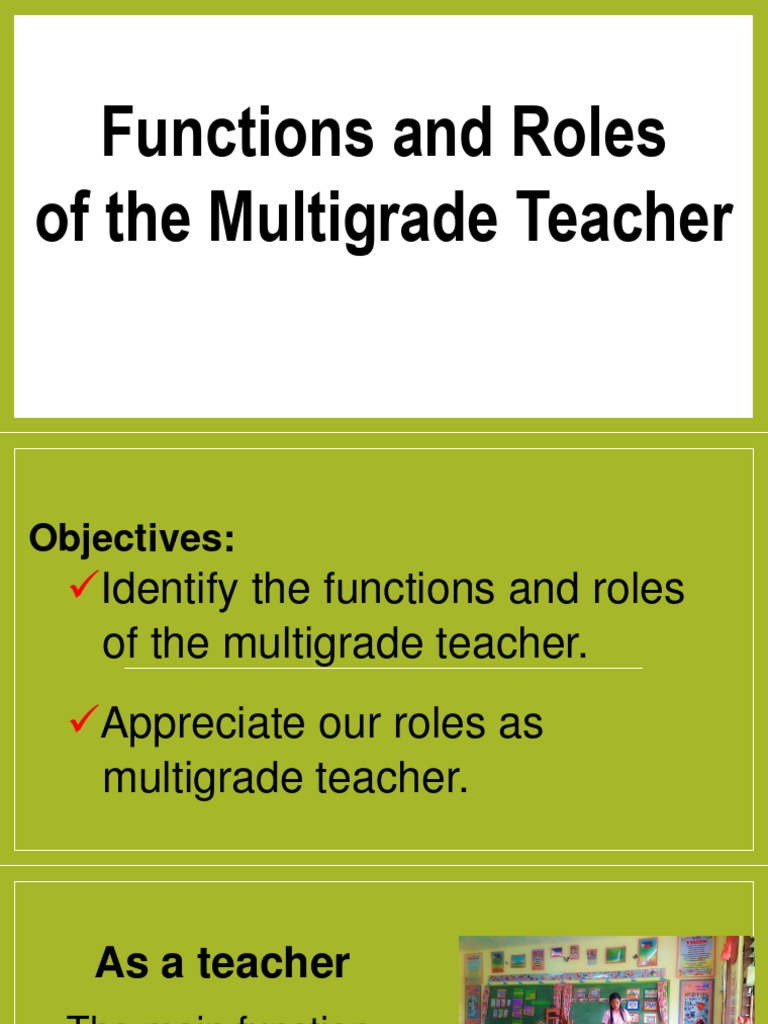 New Eed Elect 2.functions and Roles of MG Teacher - Quenga | PDF ...