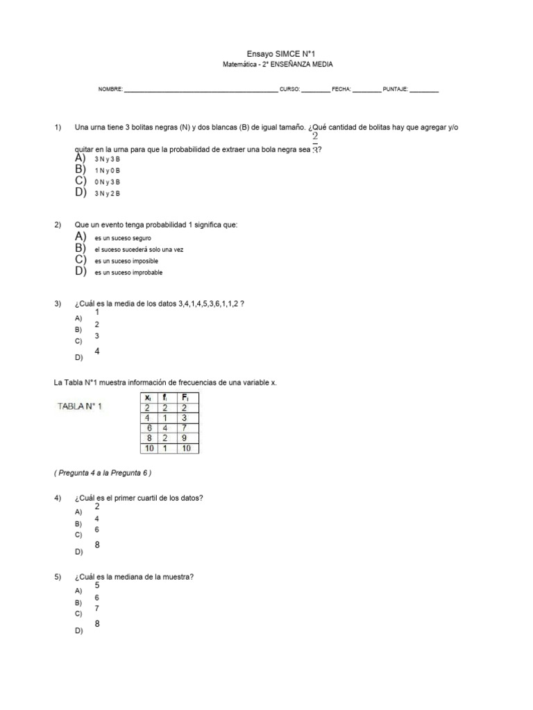 Matematicas Simce 1 | PDF | Triángulo | Decibel